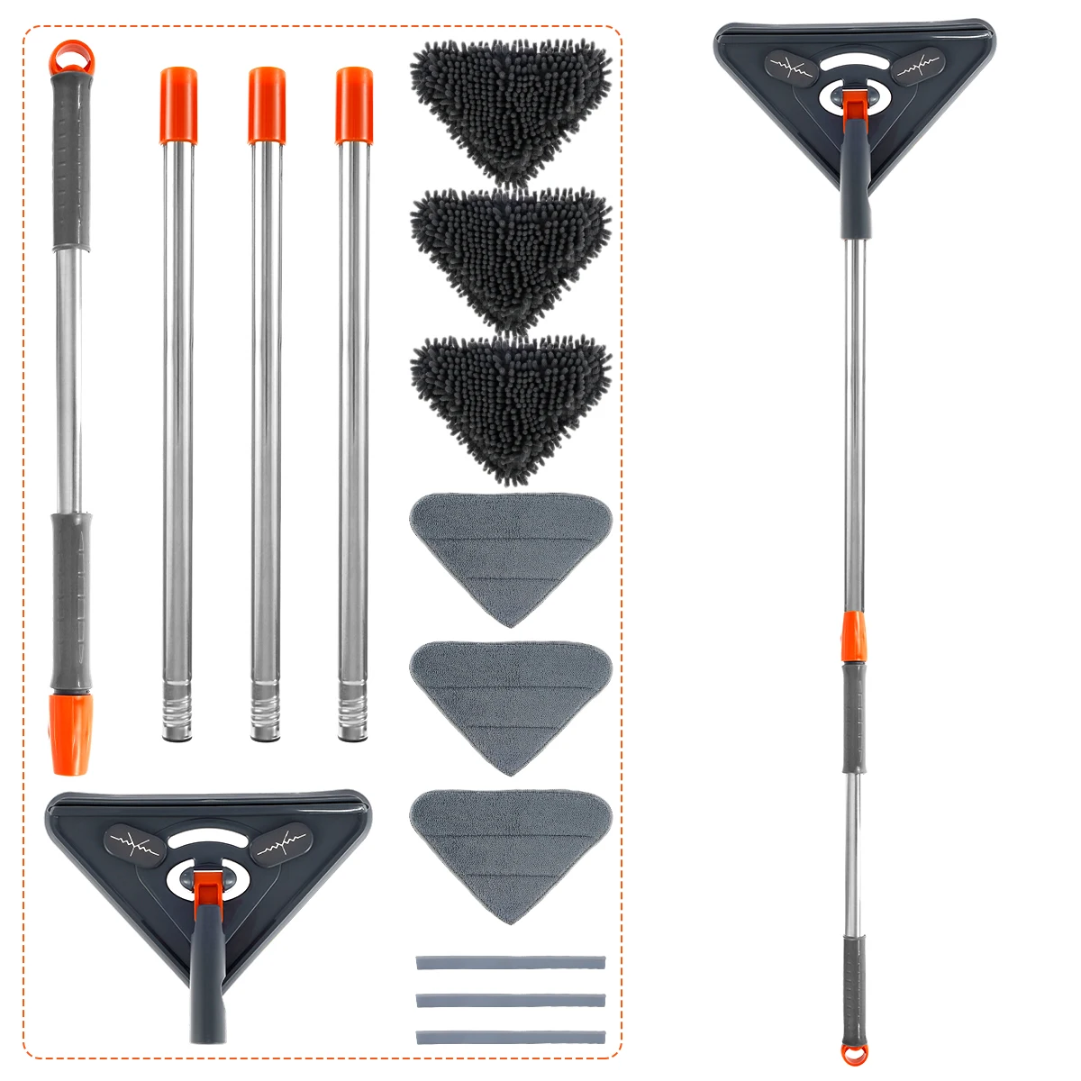 Cleaning-Mop-360-Rotatable-Adjustable-Length-Triangular-Mop-Soft-Super ...