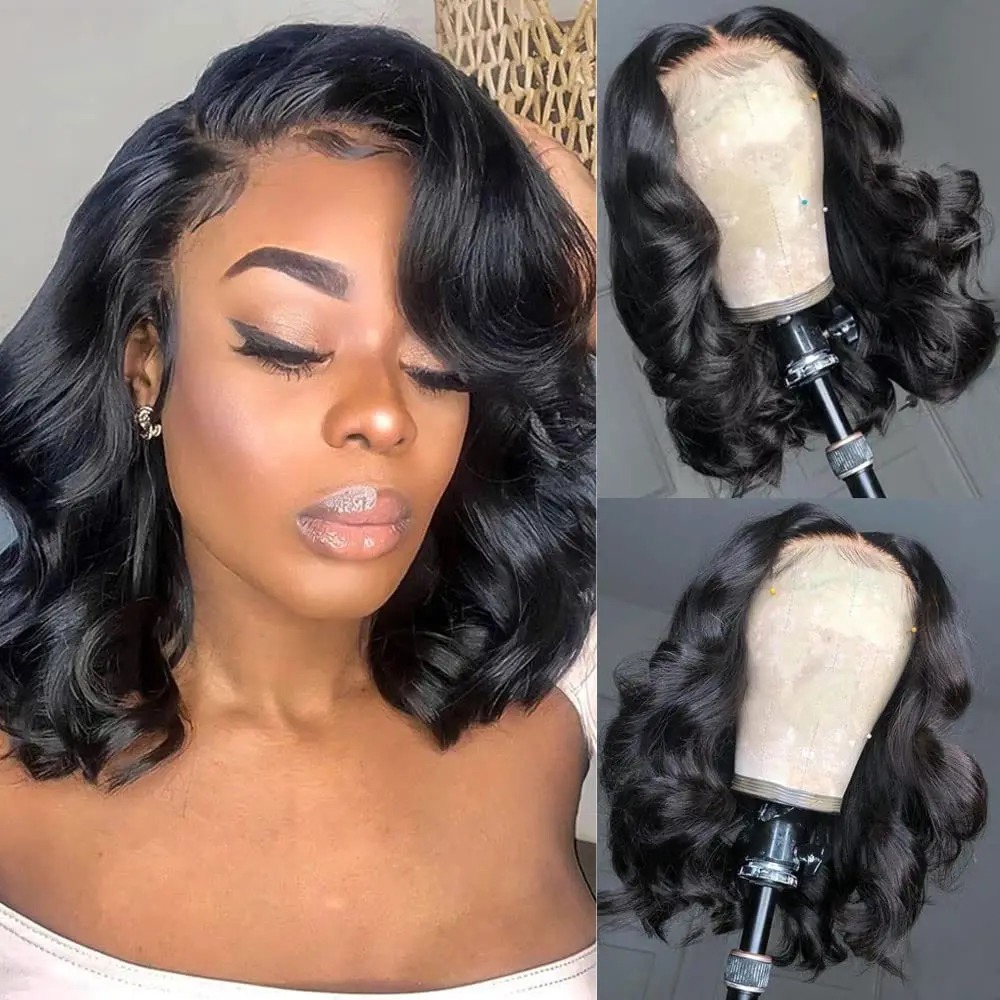 8-16-inch-Bob-Wig-Human-Hair-Body-Wave-13x6-HD-Lace-Front-Wigs-Human ...