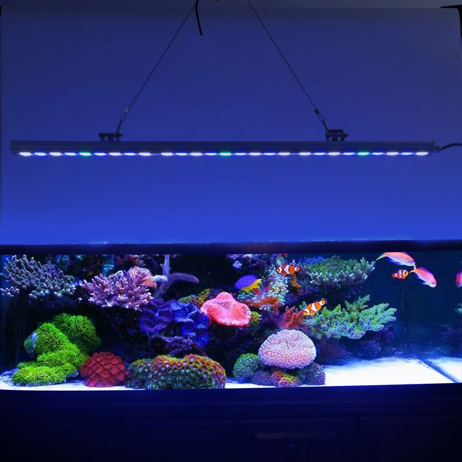 Dimmable Saltwater Aquarium Light Bar 78W with Timer Waterproof Full ...