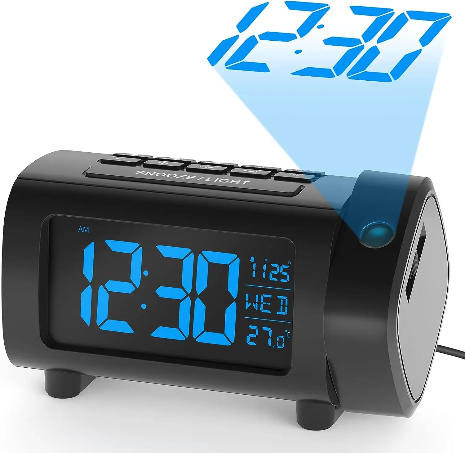 Digital-Projection-Alarm-Clock-Electronic-Radio-Alarm-Clock-Temperature ...