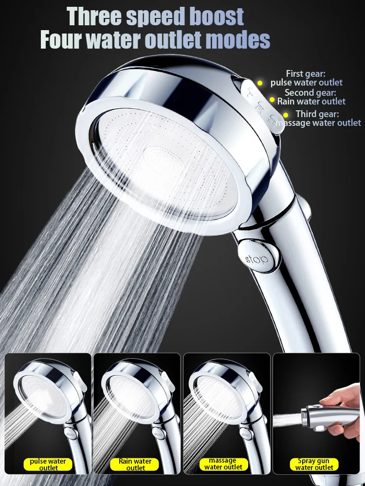 Bath-Shower-Head-3-Modes-Adjustable-Water-Saving-High-Pressure-Rain ...