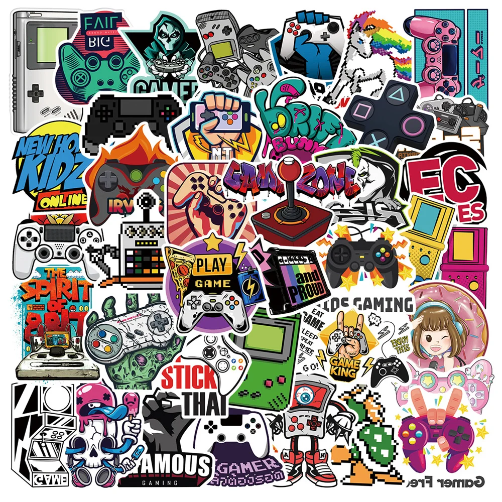 50pcs-Nostalgic-Game-Stickers-For-Suitcase-Phone-Guitar-Scrapbook-Car ...