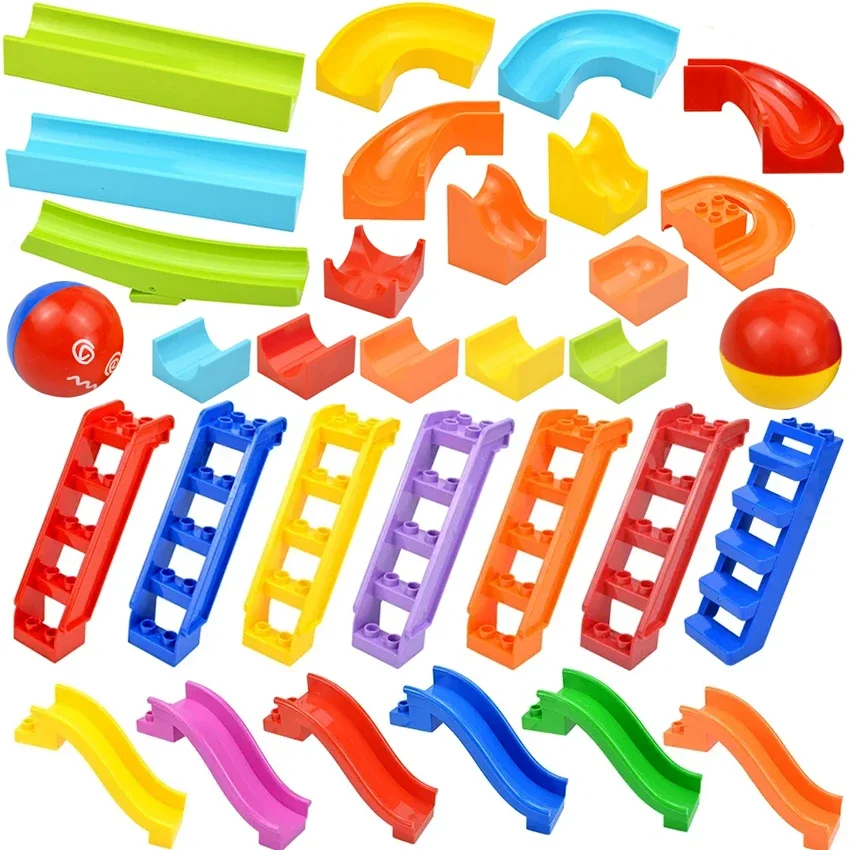 Big Size Building Block Maze Funnel Balls Parts Marble Race Run Track ...