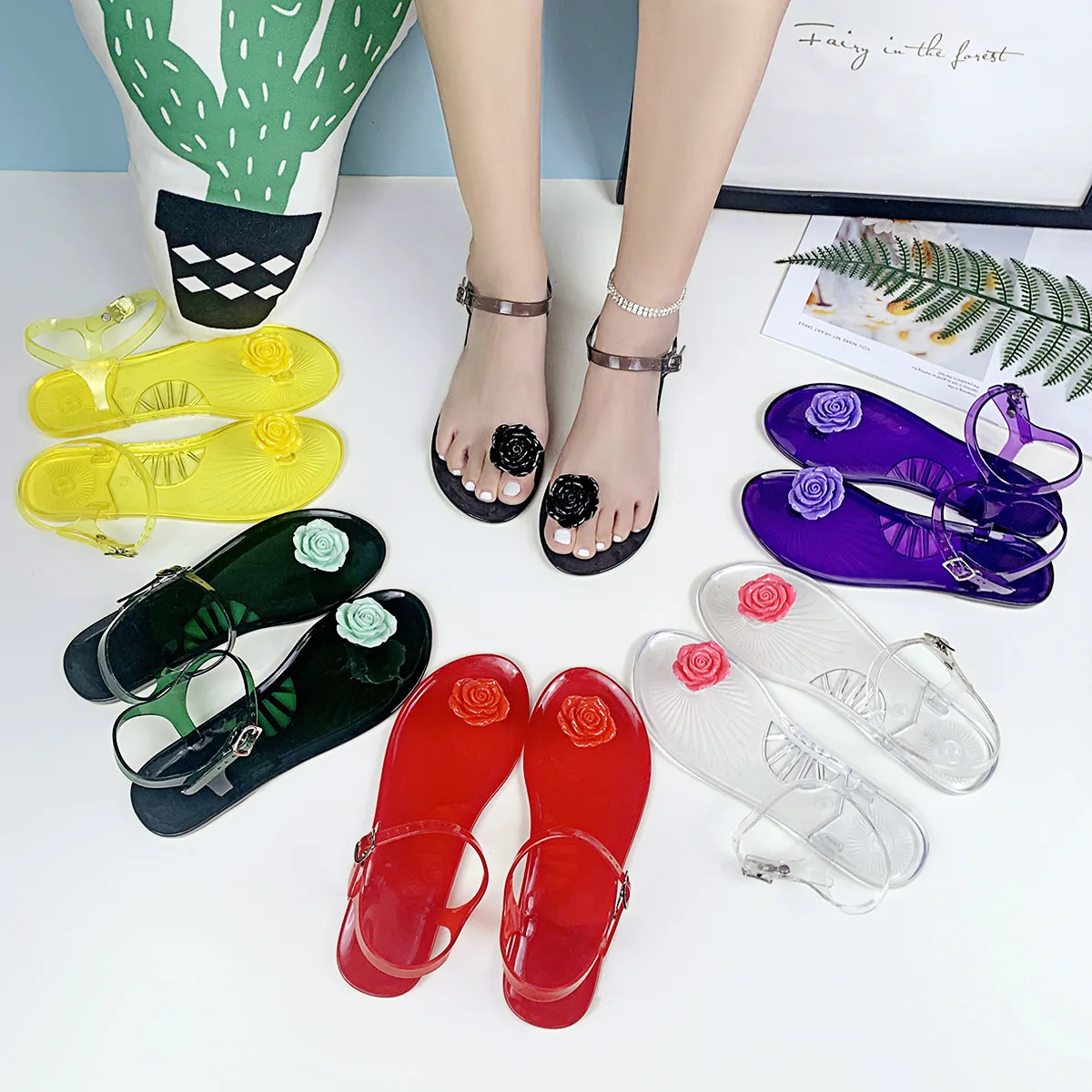 Summer-2024-New-Women-s-Camellia-Fruit-Sandals-Adult-Girls-Non-slip ...