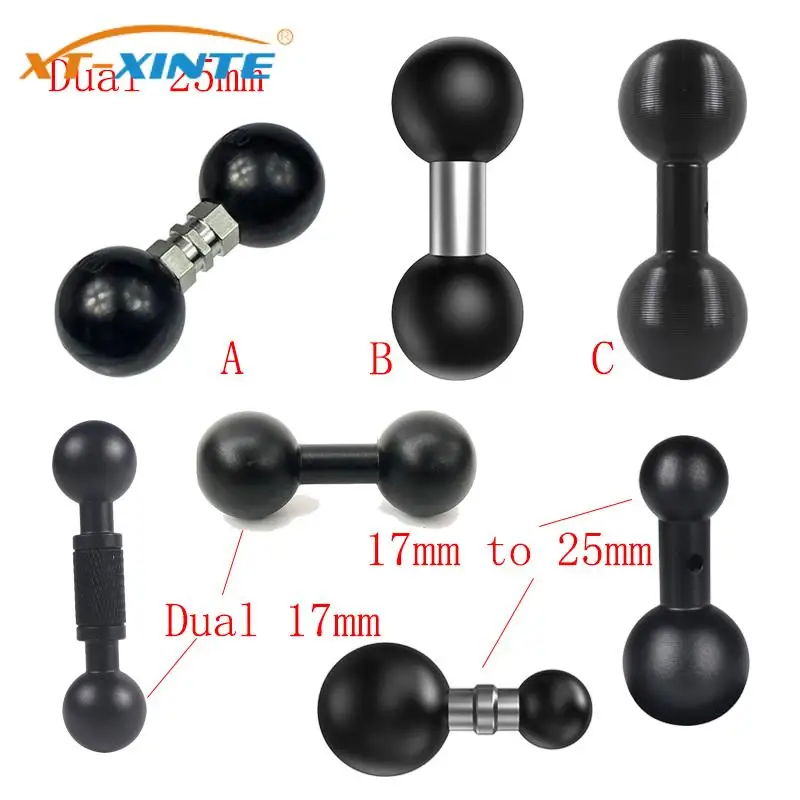 Universal-17mm-25mm-Ball-Head-Base-Accessory-Double-Ball-Joint-Mount ...