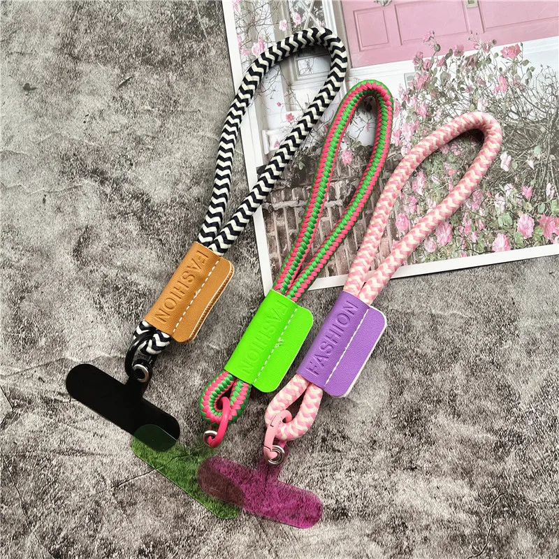Women's Mobile Phone Chain with PU Leather Wrist Strap Contrasting ...