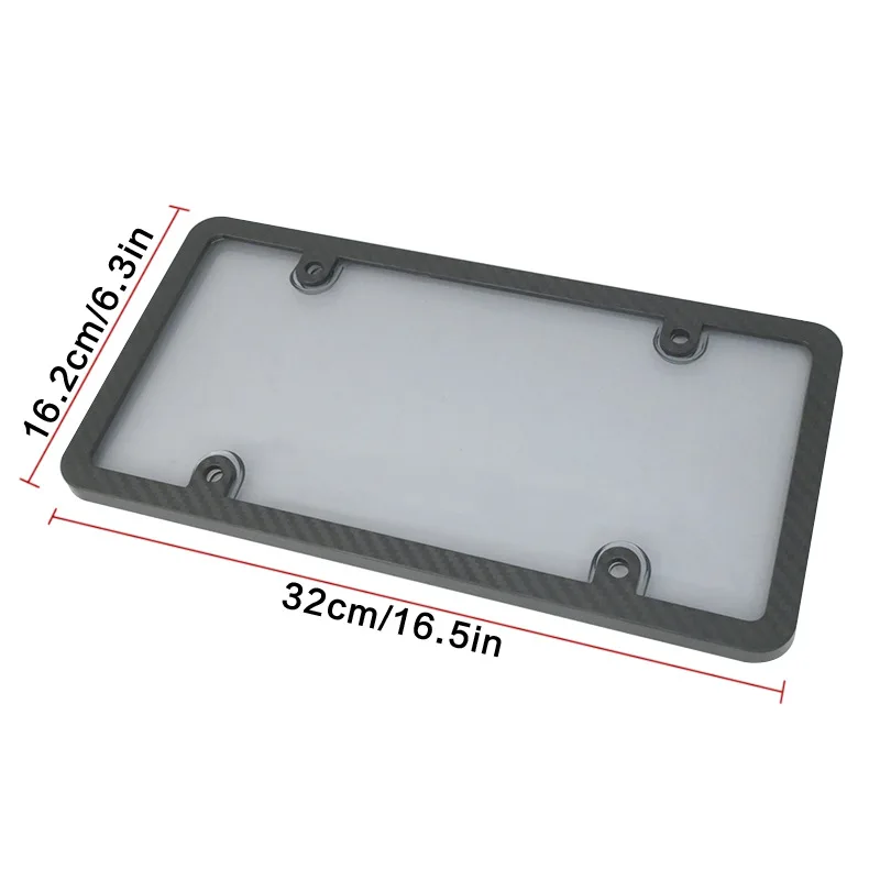Car-License-Plate-Frame-Transparent-Cover-For-XCLPF-Plastic-American-US ...