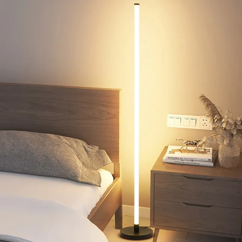 Modern-LED-Floor-Lamp-Long-Strip-Light-Bedroom-Living-Room-Luminaire ...