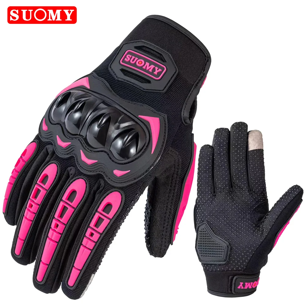 Suomy-Women-Pink-Motorcycle-Gloves-Summer-Lady-Motocross-Breathable-Racing-Gloves-Motorbike ...