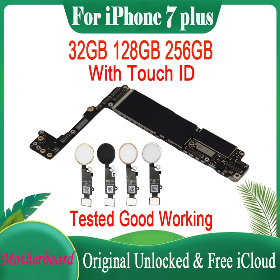 For-iPhone-7-Plus-Motherboard-With-NO-Touch-id-Fingerprint-100-Original ...