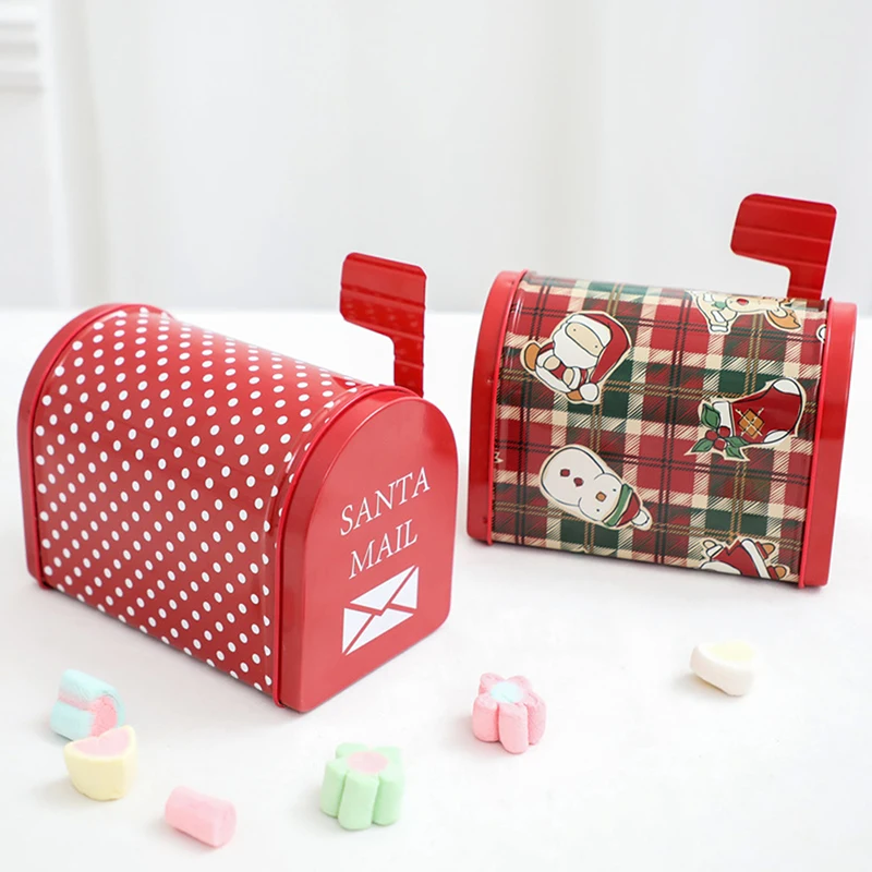 Lovely-Christmas-Mailbox-Candy-Storage-Tinplate-Box-Xmas-Metal-Kids ...