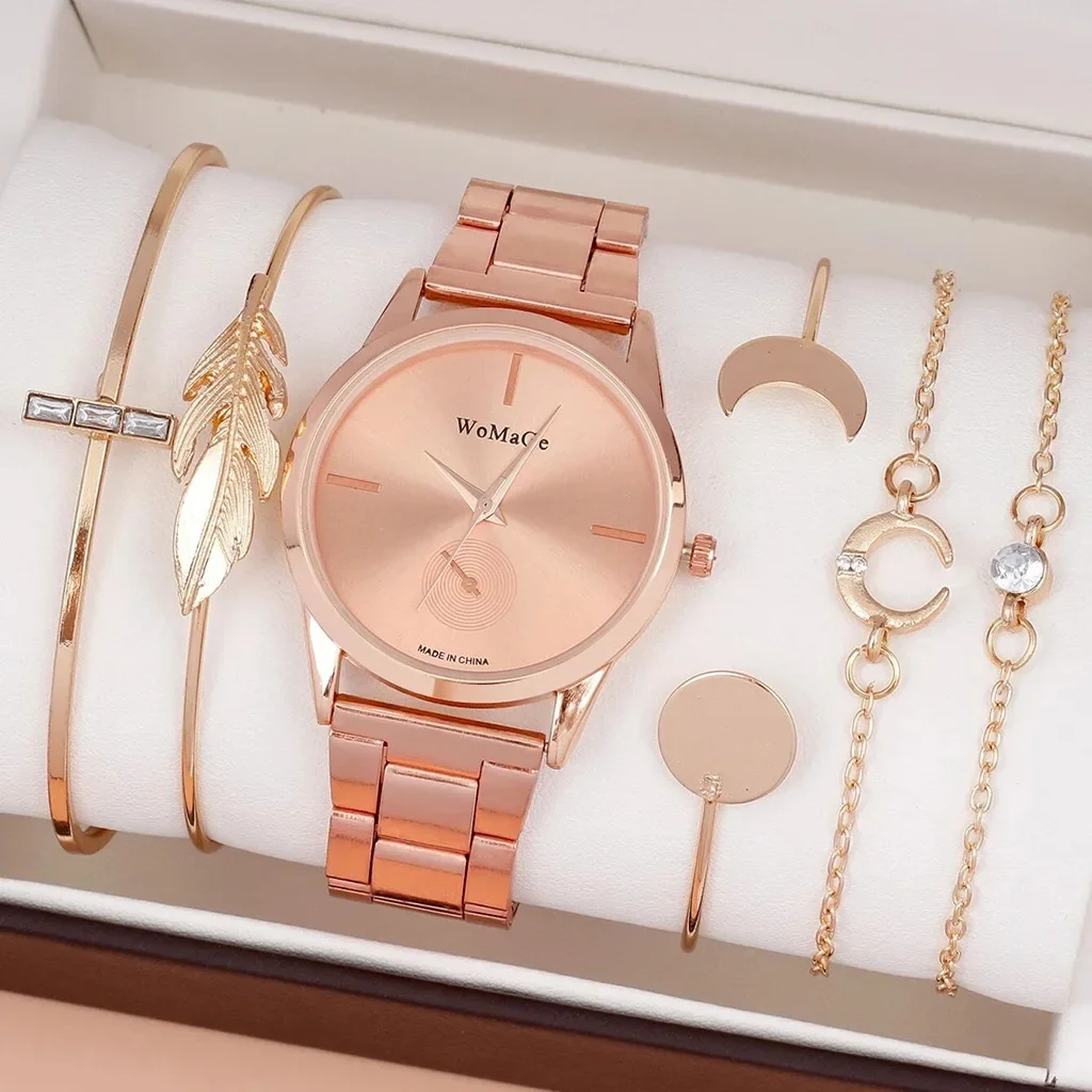 Women-Watch-Set-Luxury-Silver-Dress-Quartz-Watch-Bracelet-Ladies-Sports ...