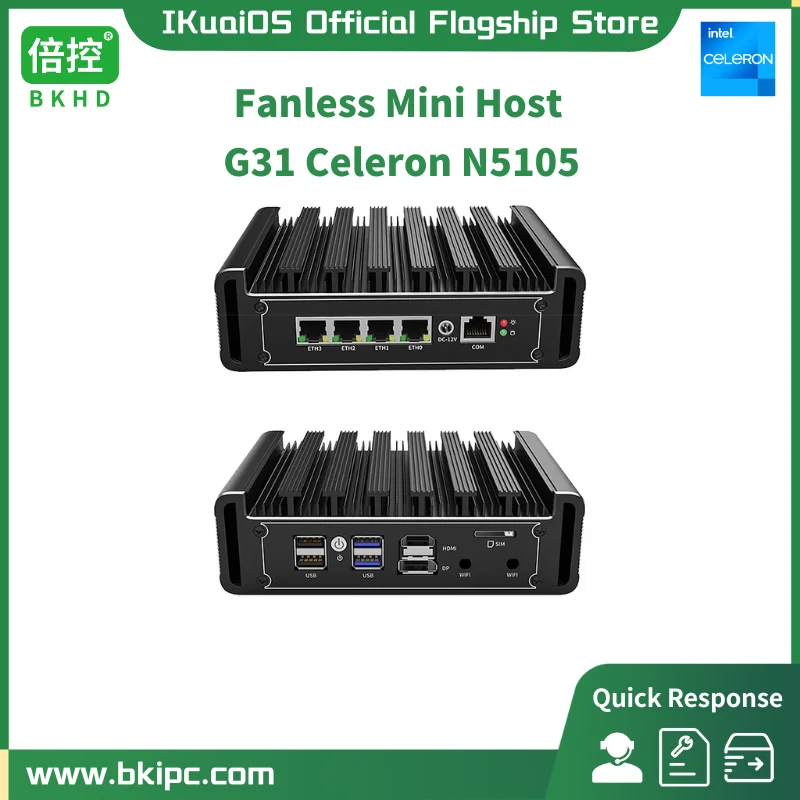 IKuaiOS-G31-N5105-Fanless-Router-Mini-Host-4LAN-2-5GE-i226-Compatible ...
