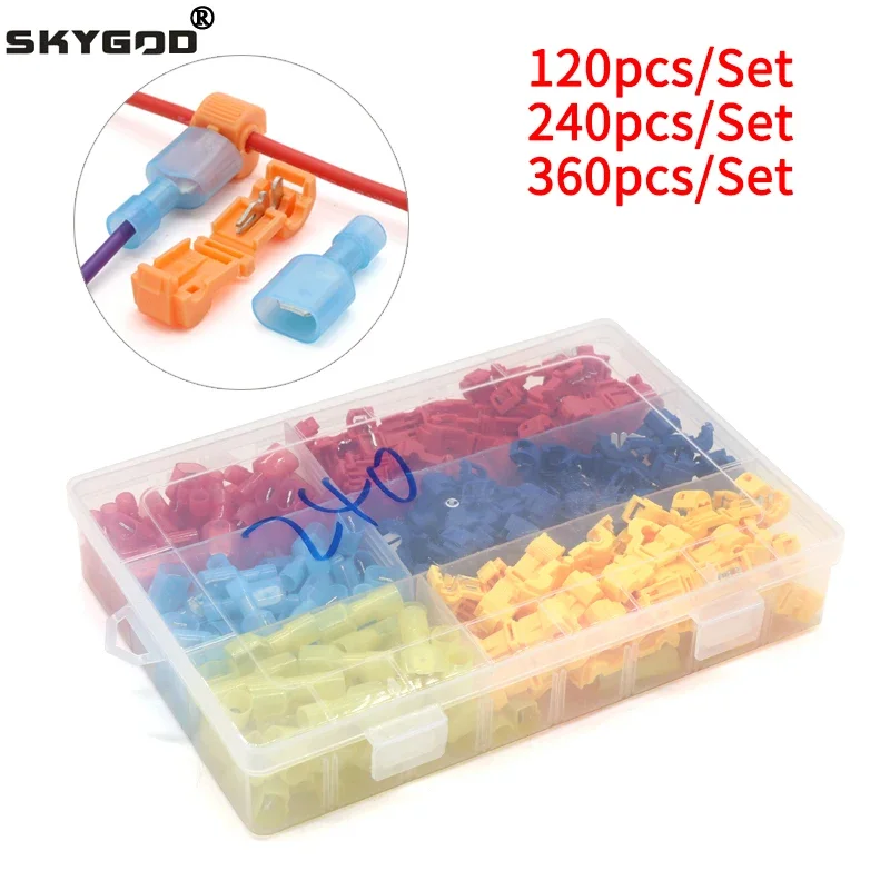 Boxed-T-type-Crimp-Terminal-Wire-Connection-Clip-Quick-Peel-Free ...