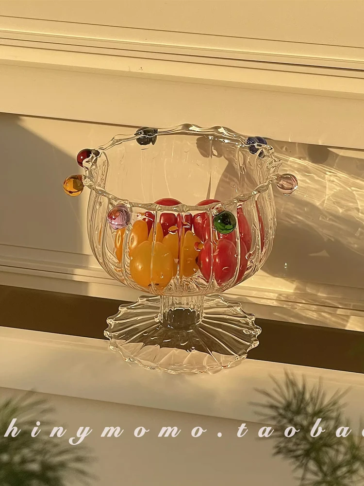 Creative-Colored-Glass-Ball-Design-Striped-Yogurt-Fruit-Bowl-Pudding ...