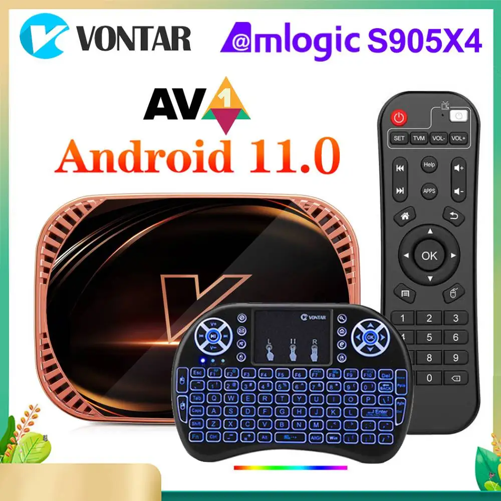Amlogic S905X4 Android 11 TV Box 4GB 128GB 1000M Dual Wifi 4K AV1 ...
