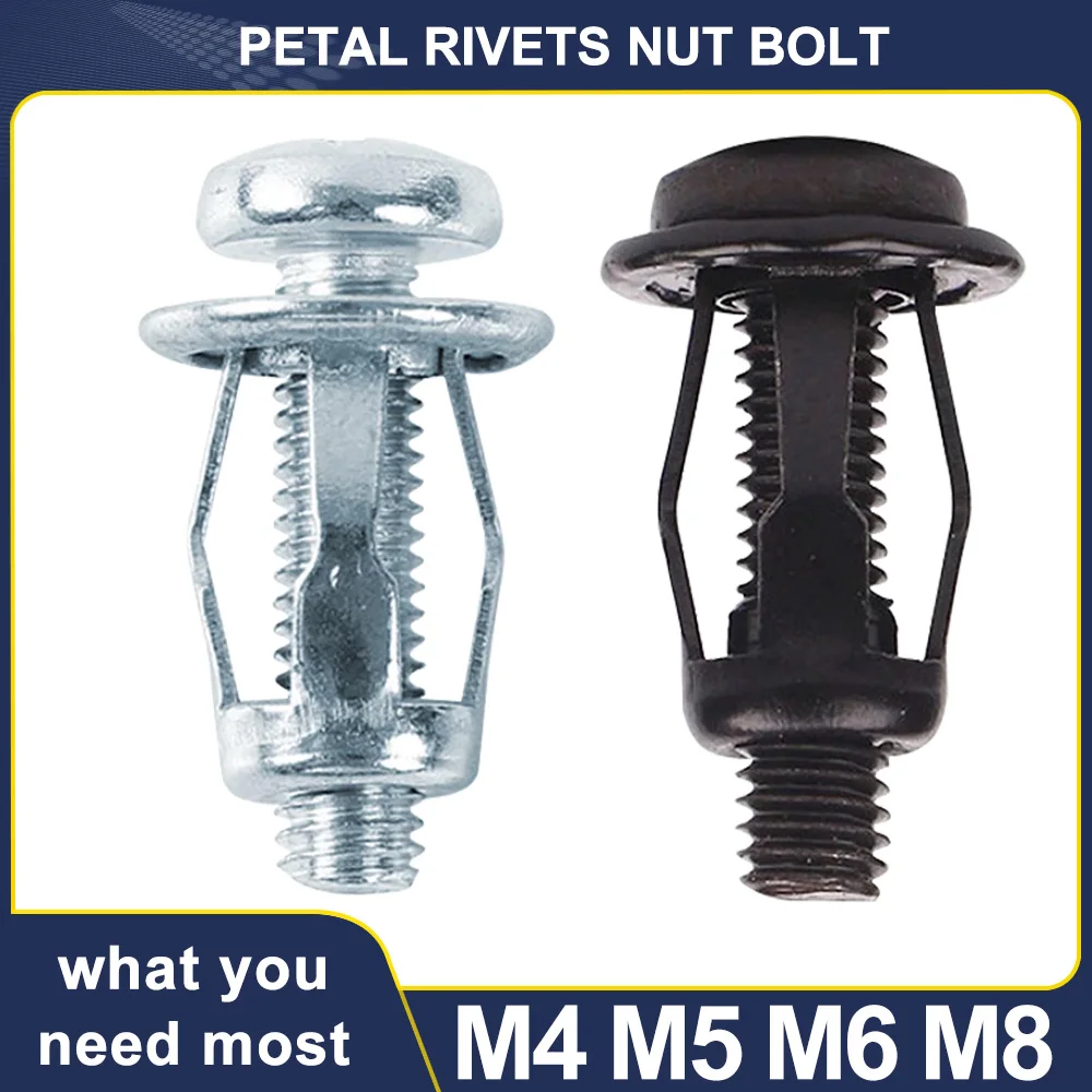 M4-M5-M6-M8-Petal-Rivets-Nut-Car-License-Screw-Jack-Nut-Metal-Iron-Base ...
