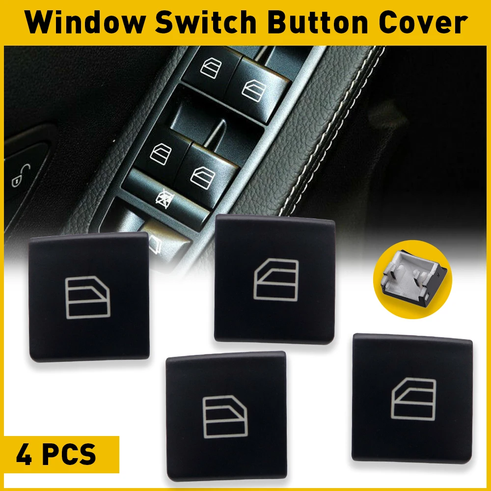 4Pcs/Set Window Switch Button Cover Cap For Mercedes Benz W204 W212 ...