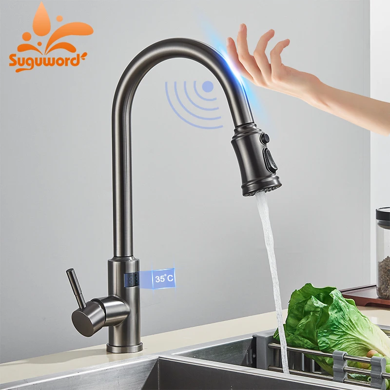 Smart-Temperature-Display-Kitchen-Sink-Faucet-Sensor-Touch-3-Models ...