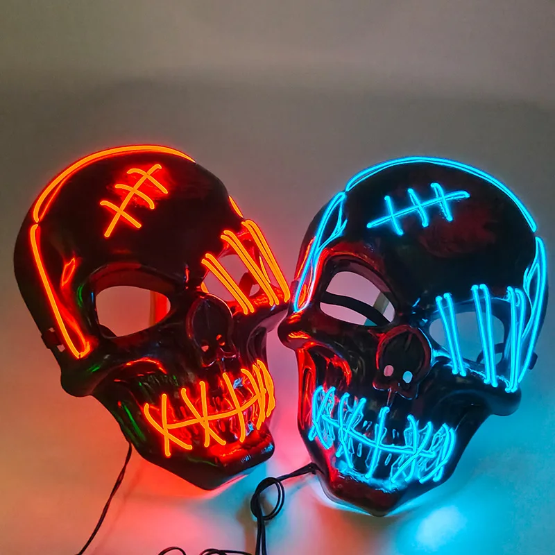 Halloween-Luminous-Scary-Skull-Mask-LED-Light-Up-Horror-Skeleton-Mask ...
