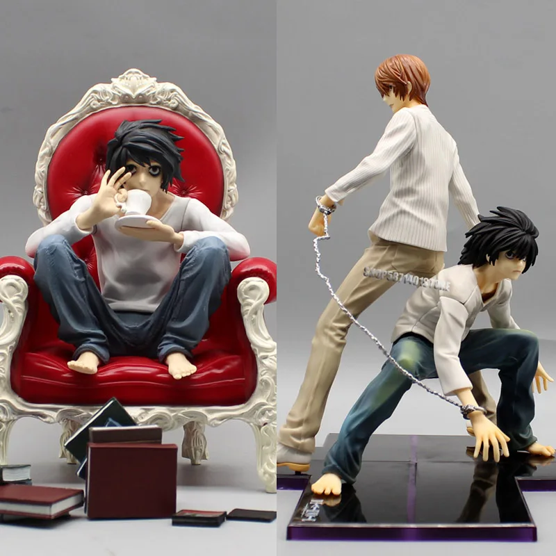 L-Lawliet-Death-Note-figuras-de-acci-n-Yagami-Light-sentado-en-el-sof ...