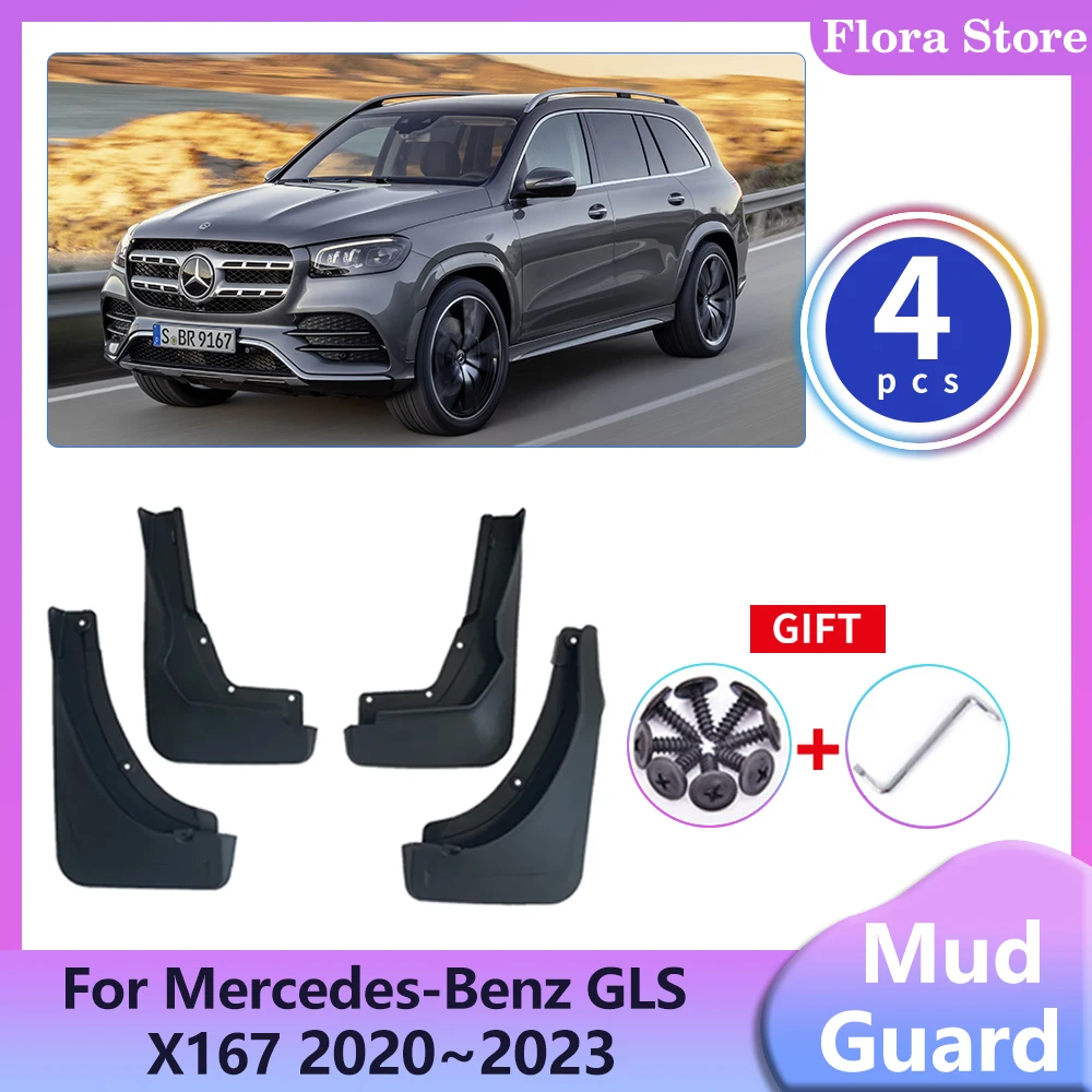 Car-Mudguard-for-Mercedes-Benz-GLS-X167-450-600-2020-2023-Rear-Wheels ...
