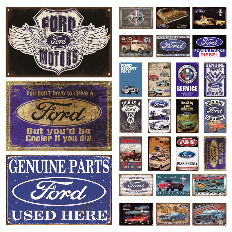 Nostalgische Art Retro Ford Motor Emaille Bord Vintage Metal Plaque ...