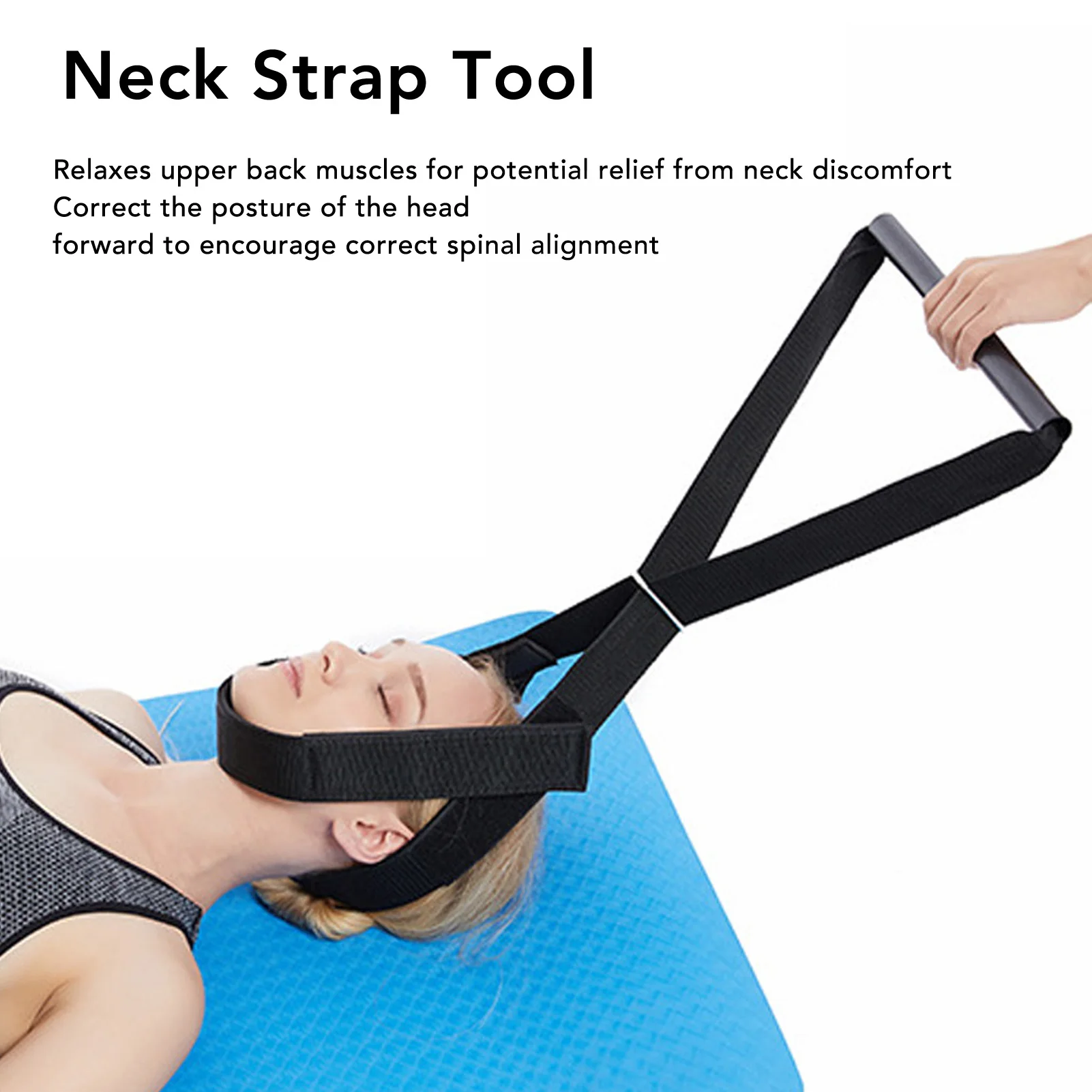 Cervical-Traction-Device-Neck-Stretcher-Strap-Portable-Y-Shaped-Chin ...