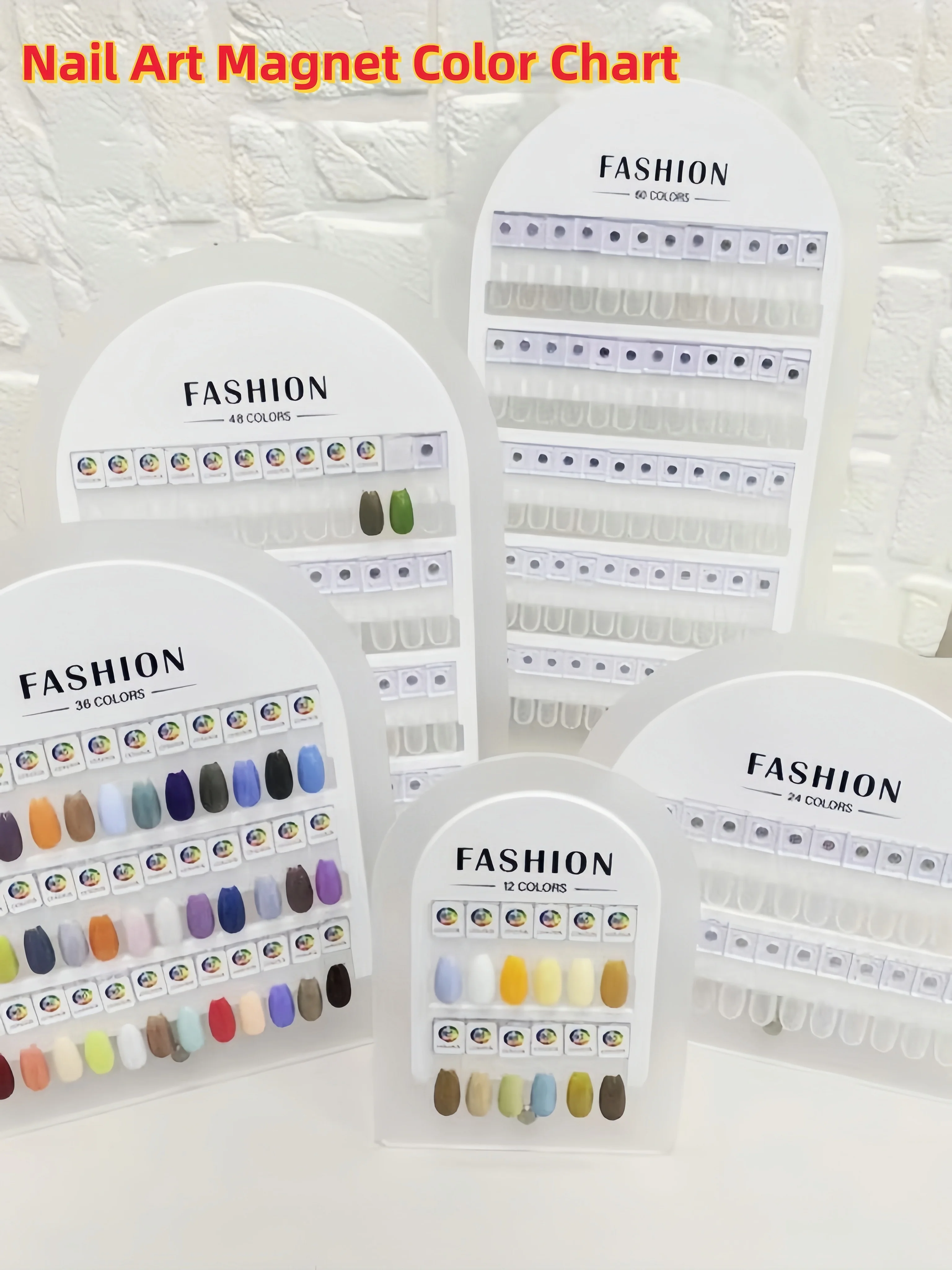 Magnetic Adhesive Nail Color Chart Nail Polish Glue Display Stand ...