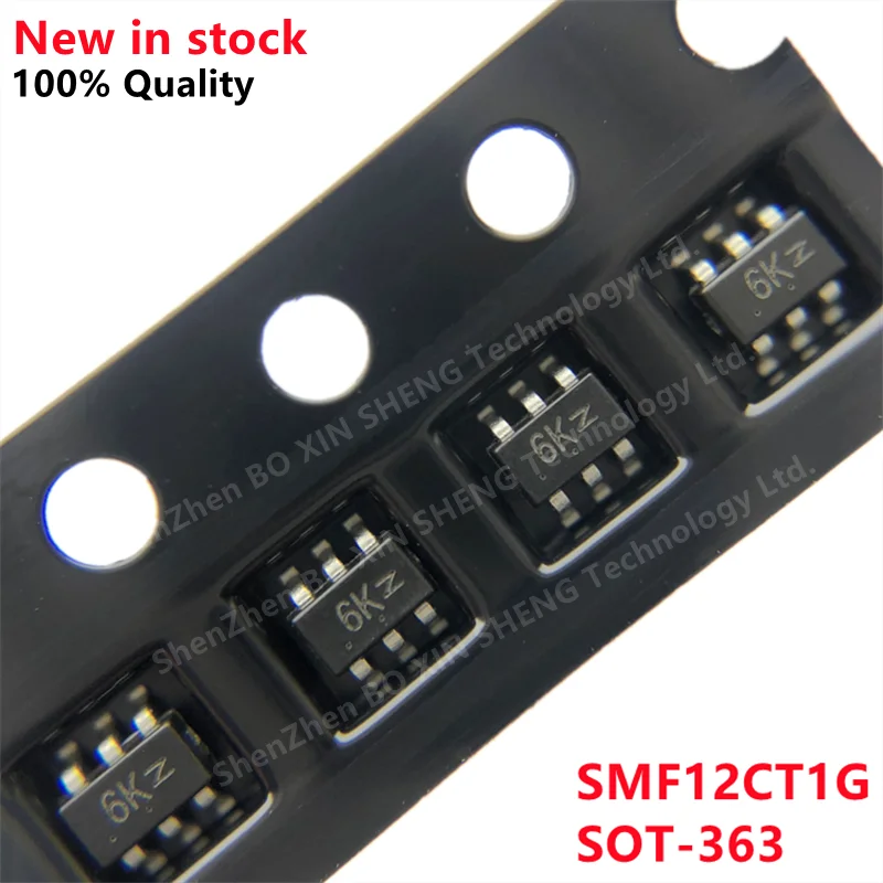 50-piezas-SMF12CT1G-marcado-6K-SMF12CT-SOT-363-SMD-ESD-diodo-de ...