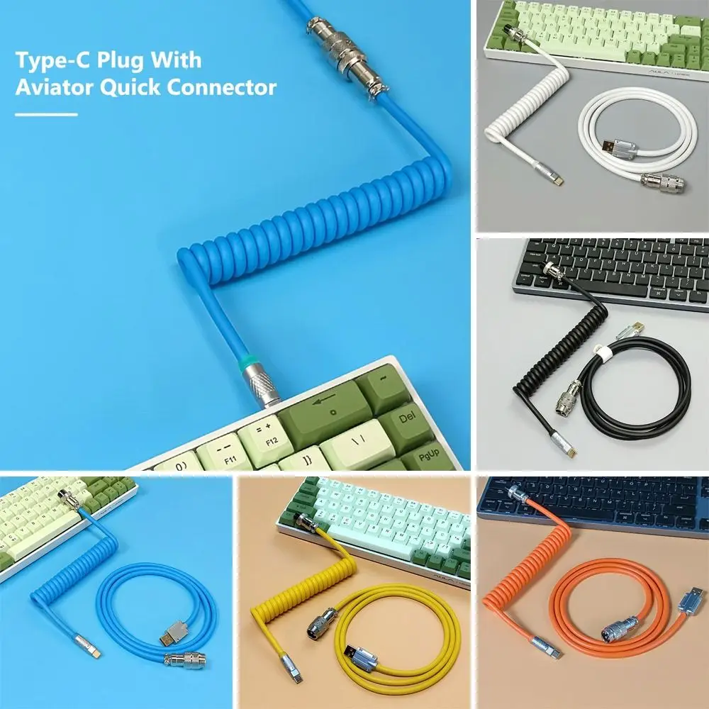 Keyboard-Mechanical-Keyboard-Charging-Cable-Aviation-Connector-Keyboard ...