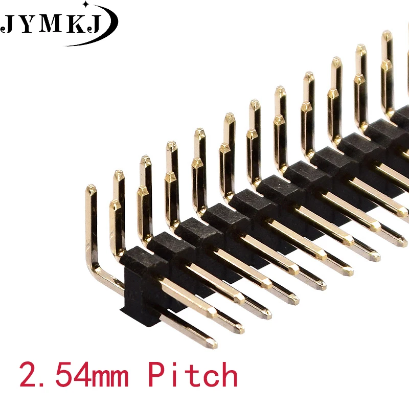 5pcs/lot 2x40 Pin 90 Degree 2.54mm 2x40P Double Row Curved Needle Male ...