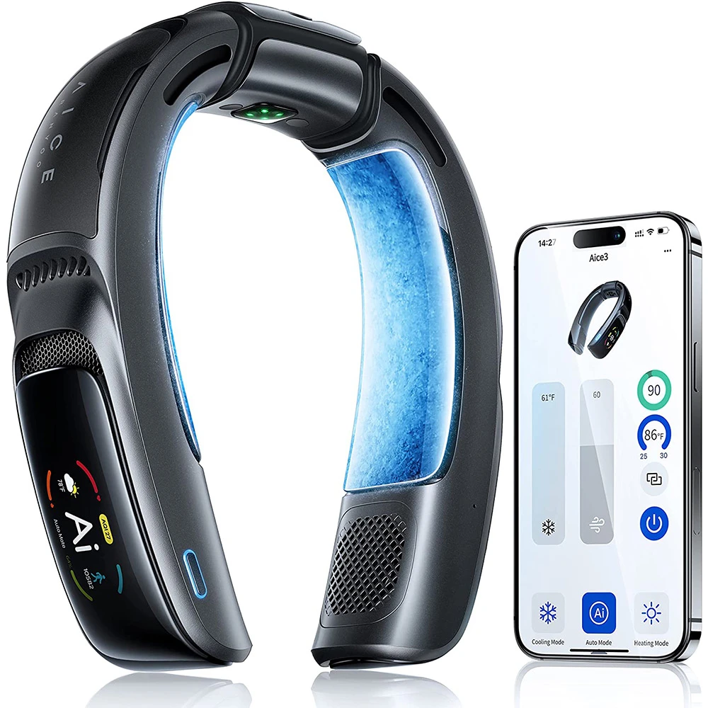 Personal Neck Fan 24h Using 7000mah Portable Air Conditioner ...