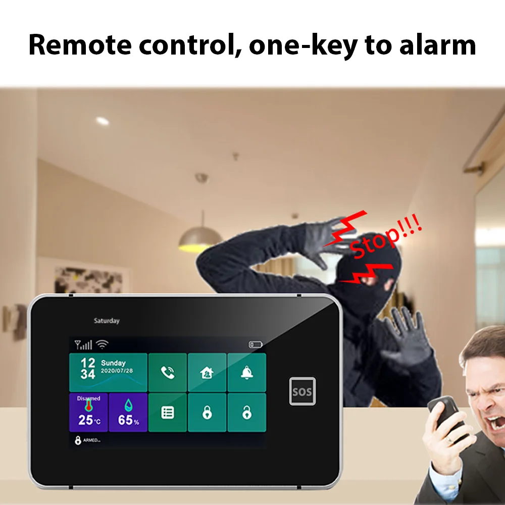 G64B 4G WiFi Smart Alarm System 4.3-inch Screen Wireless DIY Your Smart ...