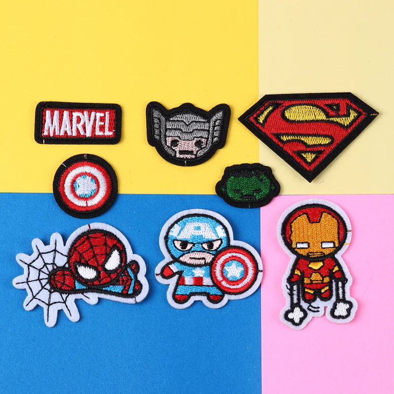 Marvel Patches Iron man Spiderman Captain America Hulk Thor Anime ...