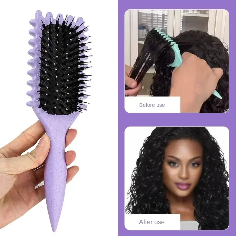Women’s Hair Comb Hollow Shaped Curly Hair Comb Multi Functional Scalp ...