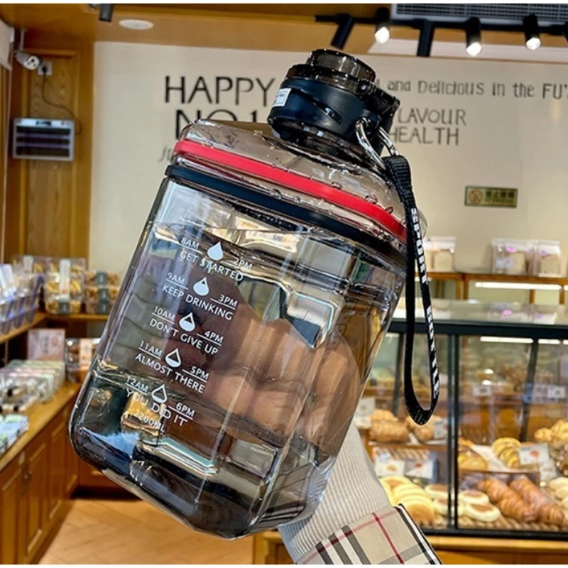 Botol-air-kapasitas-besar-2-Liter-botol-air-besar-portabel-cangkir-Ton ...