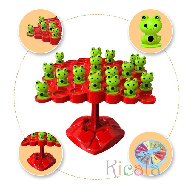 Montessori Math Toy Balancing Board Puzzle For Kids Frog Balance Tree ...