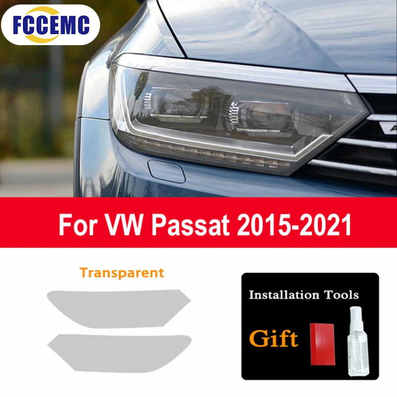 2pcs Car Headlight Protective Film Headlamp Transparent Black TPU Sticker Car Accessories For ...