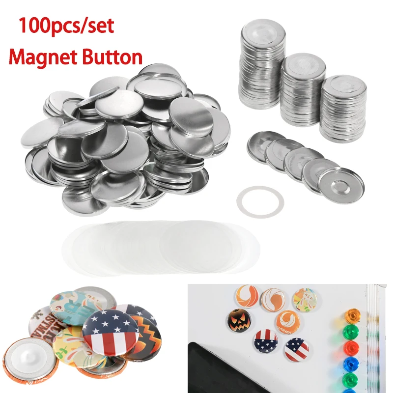 100pcs-Fridge-Magnets-Badge-Button-25mm-32mm-58mm-DIY-Strong-Magnetic ...