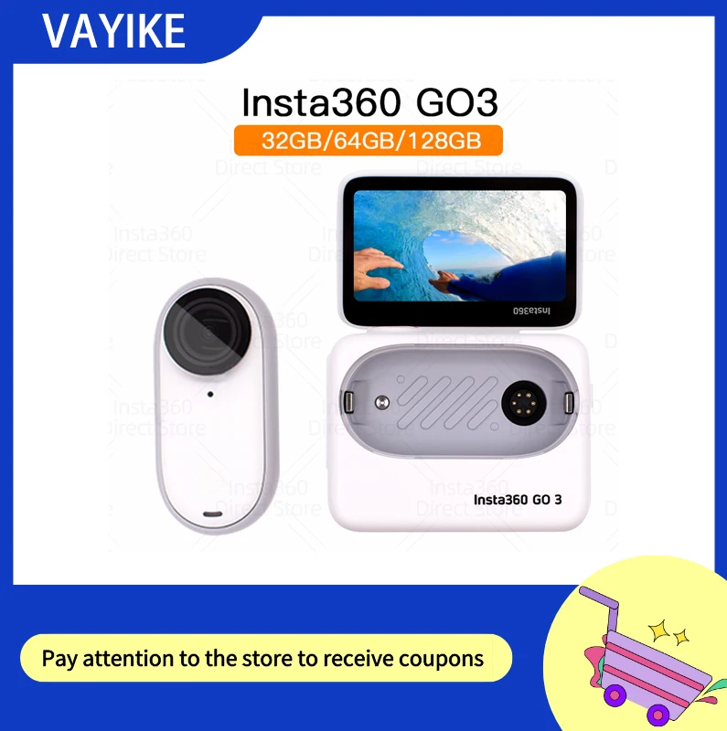 Original Insta360 GO 3 Action Camera with Bluetooth WIFI Touch Screen 5MP