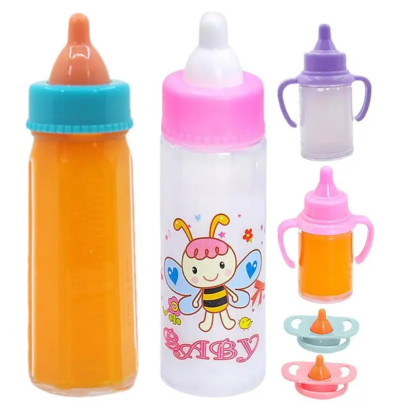 Doll Feeding Set Toddler Doll Feeding Caring Accessories Play Bottles ...