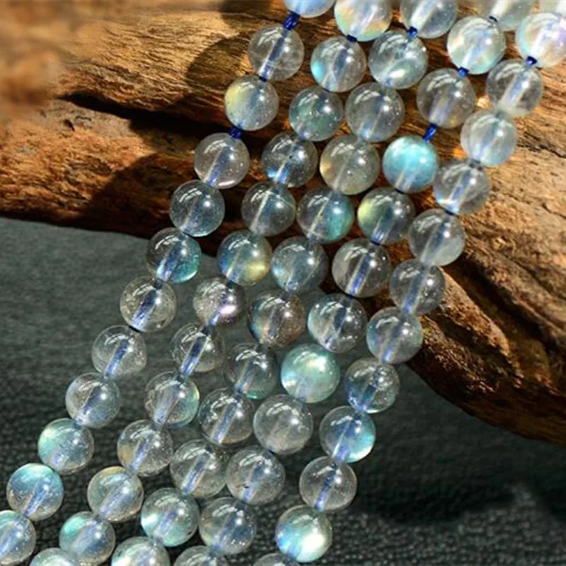 Grade AAA Natural Labradorite Beads Blue Luster Gray Moonstone Beads ...