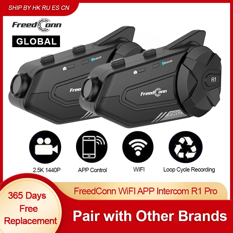 Freedconn-R1Pro-Motorcycle-Camera-Bluetooth-Helmet-Headset-Intercom ...