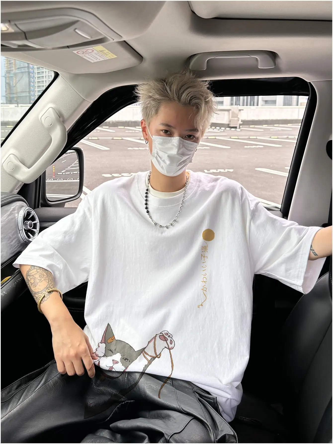 Scowl-Cat-Men-Funny-T-shirts-Harajuku-Unisex-Y2k-Clothing-Tees-Short ...