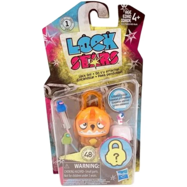 Hasbro Mystery Box LOCK STARS Cartoon Shaped Lock Key Chain Schoolbag ...