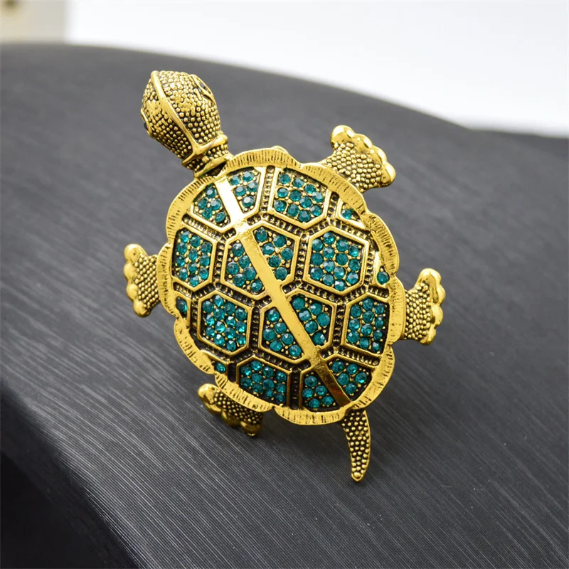 Green White Rhinestone Turtle Brooch Pin Cute Kawaii Vintage Tortoise ...