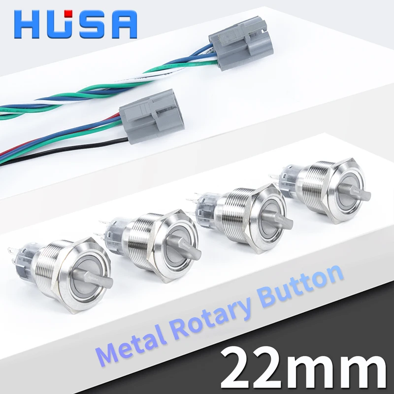 1Pcs-22mm-Metal-Rotary-Push-Button-Switch-2-3-position-self-locking ...
