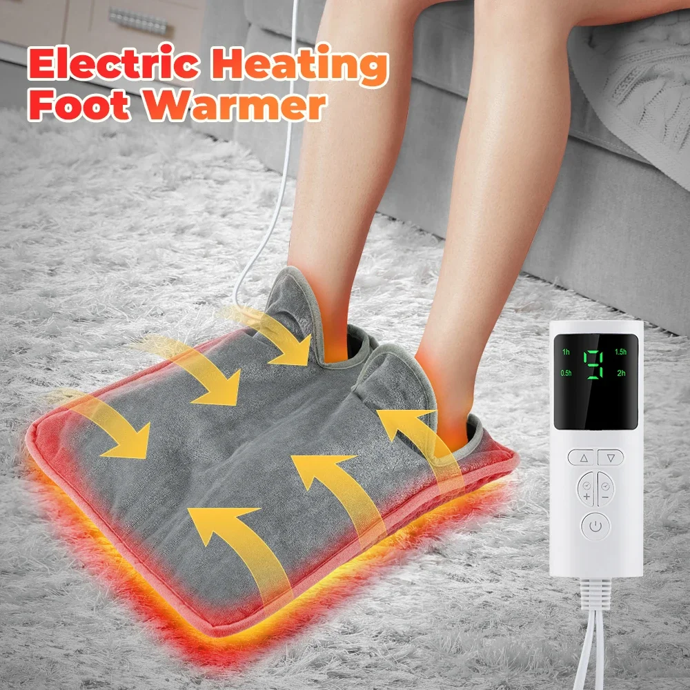 Electric-Foot-Heating-Pad-Washable-Feet-Warmer-Heater-Household-Soft ...