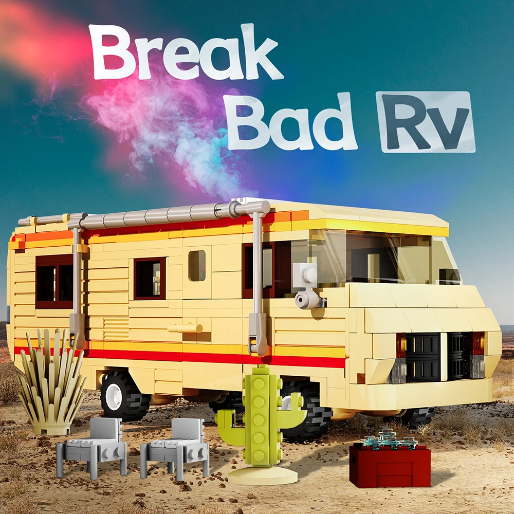 MOC-Breaking-Bad-RV-Bus-Building-Blocks-Movies-Toys-Saul-Walter-Teacher ...